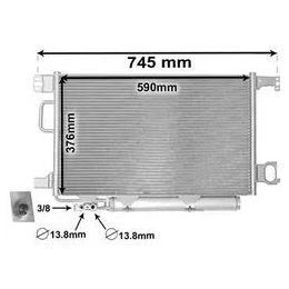 Van Wezel Kondensator, Klimaanlage 30005435 f&uuml;r MERCEDES-BENZ C450000P A2035002154 2035002154