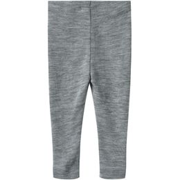 Wheat M&auml;dchen Leggings "Wool Leggings Agi", Gr. 80, grau, Jersey, Obermaterial: 100% Wolle, meliert, Hosen, aus reiner Merinowolle