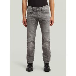 G-Star Raw G-STAR Herren Regular-fit-Jeans "Biker Patched Slim Jeans"sun faded gunmetal, Gr. 33, Obermaterial: 79% Baumwolle, 20% Baumwolle, 1% Elasthan, Jeans