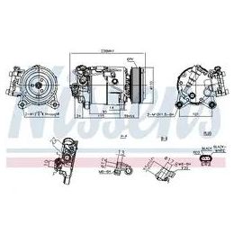 NISSENS Kompressor, Klimaanlage 891019 12V f&uuml;r MINI BMW 64526811432 64526826879 64526811430
