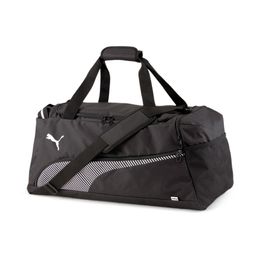 Sporttasche Puma "FUNDAMENTALS SPORTS BAG M", Gr. B/H/T: 60cm x 29cm x 27cm, schwarz (Puma schwarz), Netz, Polyester, unifarben, Taschen Sporttasche, f&uuml;r Erwachsene, mit gepolsterten Tr&auml;gern, ger&auml;umiges Innenfach