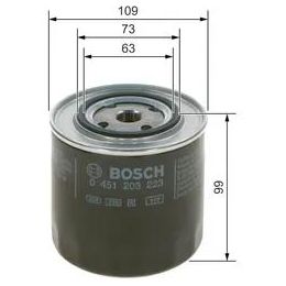 Bosch &Ouml;lfilter 0 451 203 223 109mm f&uuml;r SKODA VW PEUGEOT SEAT AUDI LAMBORGHINI IVECO PORSCHE VOLVO RENAULT FIAT FORD GMC 5011887 9125224 4712132