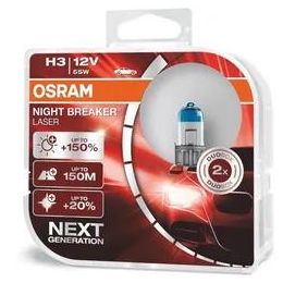 Osram NIGHT BREAKER&reg; LASER H3 Duobox 64151NL-2HB Gl&uuml;hlampe, Fernscheinwerfer,Gl&uuml;hlampe, Hauptscheinwerfer,Gl&uuml;hlampe, Nebelscheinwerfer,Gl&uuml;hlampe, Abbi