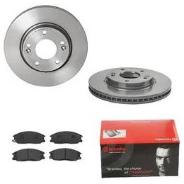Brembo Bremsensatz-Vorderachse COATED DISC LINE / STANDARD IJDTIDEVT7 Bremsensatz, Scheibenbremse vorne rechts links innenbel&uuml;ftet 276mm f&uuml;r HYUNDAI K