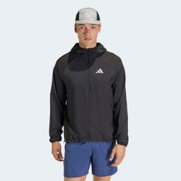 Herren Laufjacke "RUN ESS JKT M"schwarz, Gr. S, adidas Performance, Obermaterial: 100% Polyester, Jacken