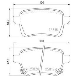 Brembo Bremsbelagsatz, Scheibenbremse P 23 190 hinten rechts links mit Zubeh&ouml;r f&uuml;r FIAT 77367914