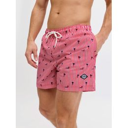 Jack & Jones Jack & Jones Badeshorts 'JPSTMAUI BREEZE' Herren Gr&ouml;&szlig;e XS blau / rot / wei&szlig;