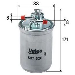 Valeo Kraftstofffilter 587526 88mm f&uuml;r VW SEAT FORD 7M0127401A XM219A011AA 7M0127401B