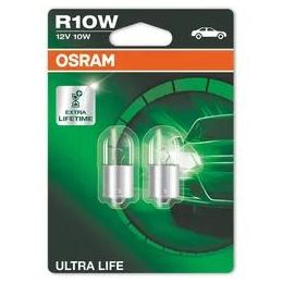 Osram ULTRA LIFE R10W Doppelblister 5008ULT-2BL Gl&uuml;hlampe, R&uuml;ckfahrleuchte,Gl&uuml;hlampe, Kennzeichenleuchte,Gl&uuml;hlampe, Kofferraumleuchte,Gl&uuml;hlampe, Park-