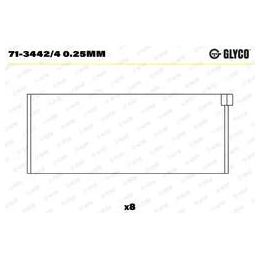 GLYCO Pleuellager 71-3442/4 0.25mm f&uuml;r VAG 069105707A 069198503 033105707