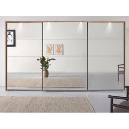 Schwebet&uuml;renschrank Rauch "Kleiderschrank Schrank Garderobe OTELI inkl. 3 Innenschubladen", braun (eiche artisan), B:368cm H:214cm T:68cm, Holzwerkstoff, Schr&auml;nke, Schwebet&uuml;renschrank, inkl. Passepartout optional mit Beleuchtung MADE IN GERMANY