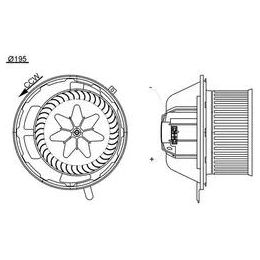 Mahle Innenraumgebl&auml;se AB 194 000S &Oslash;195,0mm 195,0mm f&uuml;r ALPINA BMW 64116933663 9144200 64119144200