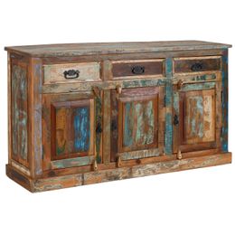 Sideboard Sit "Riverboat", bunt, B:140cm H:80cm T:40cm, Recyceltes Altholz, Sideboards, Sideboard, aus recyceltem Altholz, Breite 40 cm, Shabby Chic, Vintage