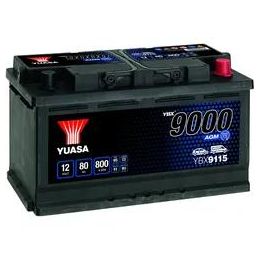 Yuasa YBX9000 - AGM 12V 80Ah 800A YBX9115 Starterbatterie f&uuml;r INFINITI VW ASTON MARTIN KIA LAND ROVER MERCEDES-BENZ JAGUAR LANCIA PORSCHE VOLVO BMW OP