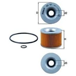 Mahle &Ouml;lfilter OX 61D &Oslash;77,0mm 77,0mm f&uuml;r KAWASAKI YAMAHA DUCATI MOTO GUZZI TRIUMPH HONDA 15412300325 15412300024 15412300025