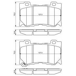 Bosch Bremsbelagsatz, Scheibenbremse 0 986 494 707 vorne rechts links f&uuml;r INFINITI NISSAN D1060JL00B D1060JL00E D1060JL00J