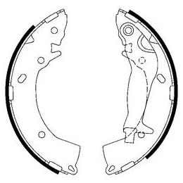 ATE Bremsbackensatz 03.0137-0456.2 hinten rechts links mit Hebel f&uuml;r HYUNDAI 58305-1CA10