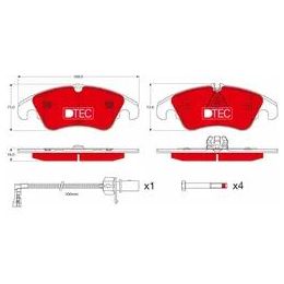 TRW Bremsbelagsatz, Scheibenbremse GDB1768DTE vorne rechts links mit Zubeh&ouml;r f&uuml;r VW AUDI (FAW) 8K0698151 8K0698151T 8K0698151Q