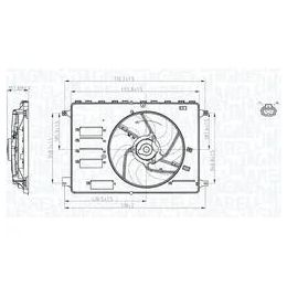 MAGNETI MARELLI L&uuml;fter, Motork&uuml;hlung 069422761010 &Oslash;385mm 385mm f&uuml;r FORD 1565833 1671530 1488905
