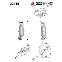 AS Katalysator 22119 f&uuml;r HONDA 18160R3AG00