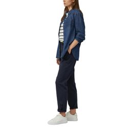 s.Oliver Damen Chinohose, blau, Gr. 38, unifarben, Web, Obermaterial: 98% Baumwolle, 2% Elasthan. Futter: 100% Baumwolle, Hosen, mit G&uuml;rtel