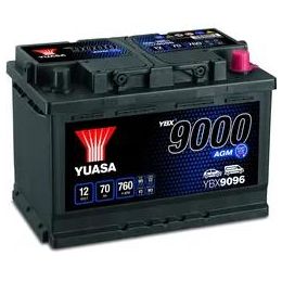 Yuasa YBX9000 - AGM 12V 70Ah 760A YBX9096 Starterbatterie f&uuml;r SKODA VW KIA DACIA LAND ROVER AUDI MERCEDES-BENZ JAGUAR ROLLS-ROYCE PORSCHE VOLVO BMW NI