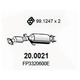 Asso Katalysator 20.0021 vorne f&uuml;r MAZDA FSJ120600C FP8720600B FSJ120600B