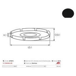 AS-PL Riemenscheibe, Generator AFP9018 Universal