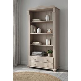 B&uuml;cherregal OTTO HOME "Adele, Standregal, Regal", kaschmir, B:92cm H:185,5cm T:39,5cm, Massivholz, Regale, B&uuml;cherregal, aus massiver Kiefer, Breite 92 cm, mit 2 Schubladen, FSC