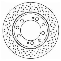 A.B.S. Bremsscheibe 16492 hinten rechts links Gelocht 299mm f&uuml;r PORSCHE 993.352.041.02