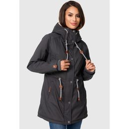 Navahoo Damen Winterjacke "Ireliaa", grau, Gr. XS, Obermaterial: 100% Baumwolle; Innenseite: 100% Polyester; Futter: 100% Polyester, Jacken, mit