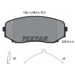 TEXTAR Bremsbelagsatz, Scheibenbremse 2351505 vorne rechts links mit Zubeh&ouml;r f&uuml;r MITSUBISHI 4605B475