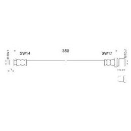 ATE Bremsschlauch 24.5165-0350.3 vorne rechts links f&uuml;r PORSCHE VAG 113611701D 311611701A 64442311
