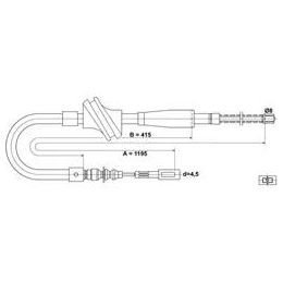 ATE Seilzug, Feststellbremse 24.3727-0136.2 f&uuml;r VAG 811609721C 811609721J 811609721H