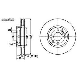 ATE Bremsscheibe 24.0125-0125.1 vorne rechts links bel&uuml;ftet 280mm f&uuml;r SAAB 8965980 4002143