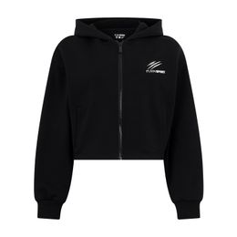 Plein Sport Damen Kapuzensweatjacke "Scratch"02, schwarz, Gr. L, Obermaterial: 59% Baumwolle, 35% Polyester, 6% Elasthan, Sweatjacken