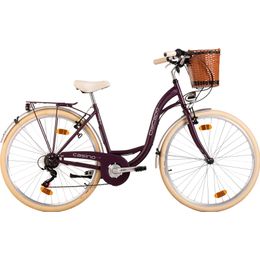 Cityrad Dacapo "Casino" Gr. 48, lila (aubergine, lila), Fahrr&auml;der, 48cm, 28 Zoll (71,12cm)