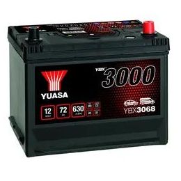 Yuasa YBX3000 - SMF 12V 72Ah 630A YBX3068 Starterbatterie 600A f&uuml;r INFINITI VW KIA TOYOTA AUDI MERCEDES-BENZ VOLVO NISSAN ISUZU HYUNDAI MAZDA FORD DAI