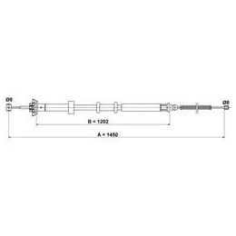 ATE Seilzug, Feststellbremse 24.3727-0671.2 f&uuml;r FIAT FORD 1541338 9S51-2A603-AA 51786839