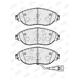 JURID Bremsbelagsatz, Scheibenbremse 573838J vorne rechts links f&uuml;r SKODA VW SEAT CUPRA AUDI 5Q0698151AJ 5Q0698151K