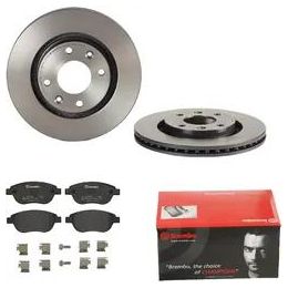 Brembo Bremsensatz, Scheibenbremse 1420-53697 vorne rechts links innenbel&uuml;ftet 266mm f&uuml;r CITRO&Euml;N (DF-PSA) PEUGEOT DONGFENG VAUXHALL FENGXING GEELY OPE