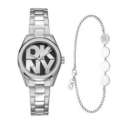DKNY Analoguhr Damen Gr&ouml;&szlig;e One Size silber