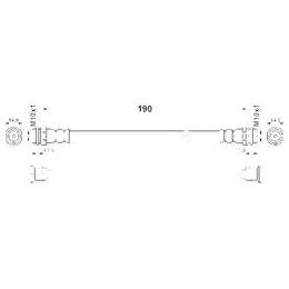 ATE Bremsschlauch 24.5242-0190.3 hinten rechts links f&uuml;r VAG 8Z0611775B 8Z0611775A