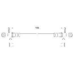ATE Bremsschlauch 24.5240-0195.3 hinten rechts links f&uuml;r VAUXHALL OPEL 9191263 562302