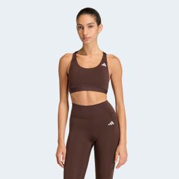 Damen Sport-BH "OPTIME ESSENTIALS WORKOUT MEDIUM SUPPORT BH", adidas Performance, Gr. XLaurora coffee, Obermaterial: 85% Polyester, 15% Elasthan, BHs