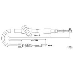 ATE Seilzug, Feststellbremse 24.3727-0139.2 f&uuml;r VAG 811609722E 811609722D 811609722B