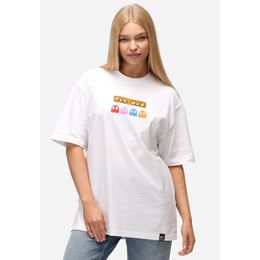Recovered Damen T-Shirt "Pac Man Fruit Eyes", wei&szlig;, Gr. XXL, bedruckt, 100% Baumwolle, Shirts, mit coolem Videospiel-Print