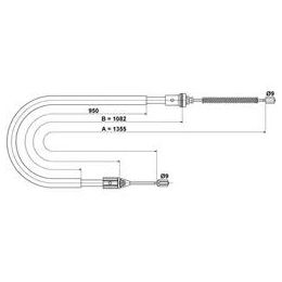 ATE Seilzug, Feststellbremse 24.3727-1046.2 f&uuml;r RENAULT 7700426005