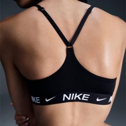Tanktop Nike "W NK DF INDY LGT SPT BRA", Damen, Gr. S, schwarz, schwarz, wei&szlig;, Obermaterial: 79% Polyester, 21% Elasthan, Tops Tanktop, sportlicher Stil, f&uuml;r Fitness und sportliche Aktivit&auml;ten