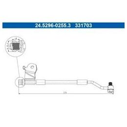 ATE Bremsschlauch 24.5296-0255.3 hinten links f&uuml;r HYUNDAI 58737-1J300